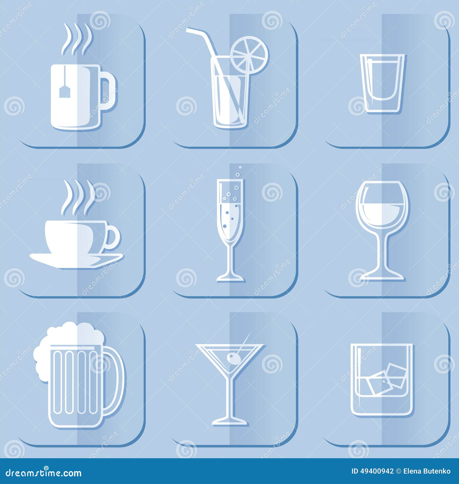 Drinking Icons stock vector. Illustration of beer, button - 49400942