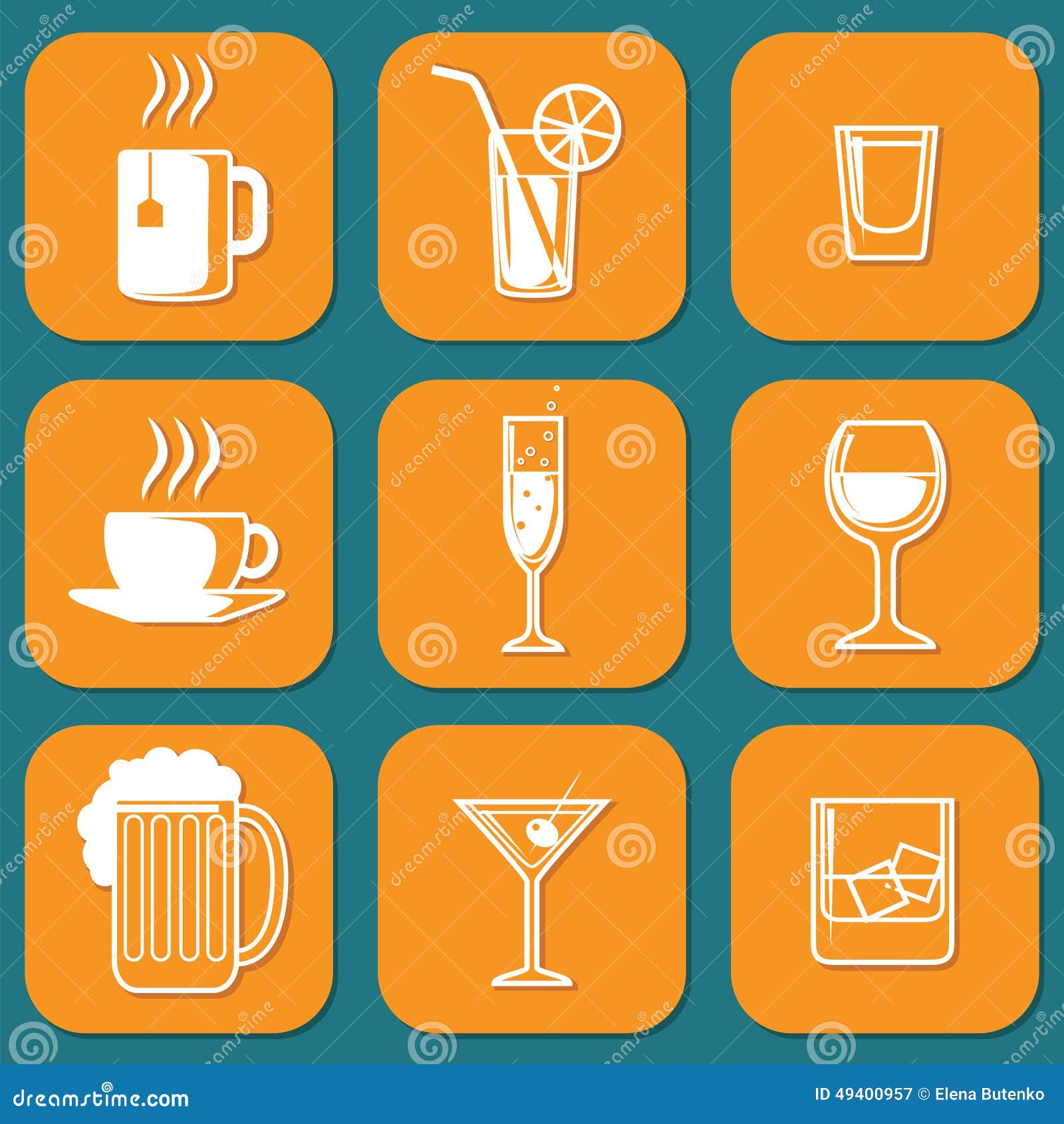 Drinking Icons stock vector. Illustration of drink, alcohol - 49400957