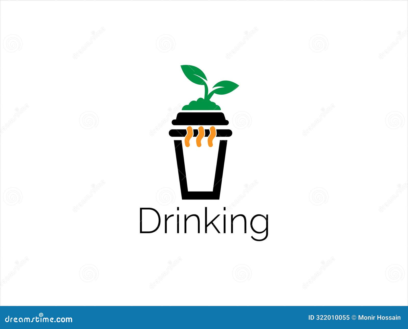 Drinking logo stock vector. Illustration of outline - 322010055