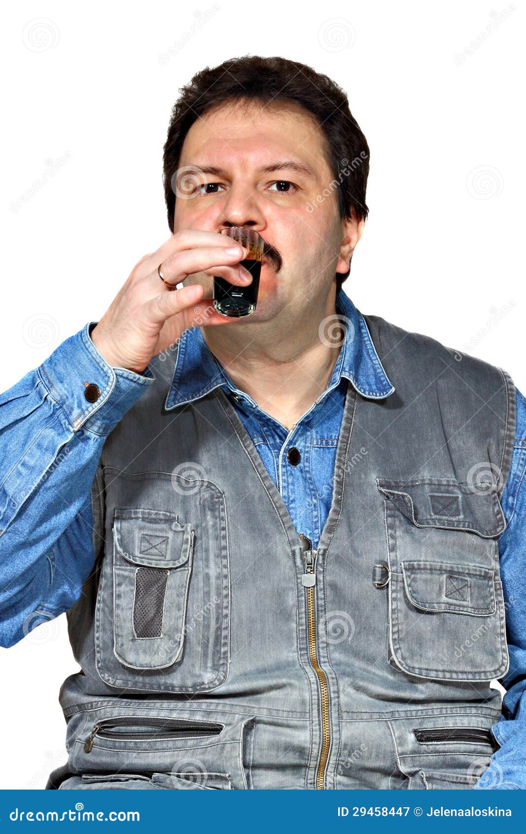 Drinking man stock image. Image of vest, alcoholic, middle - 29458447