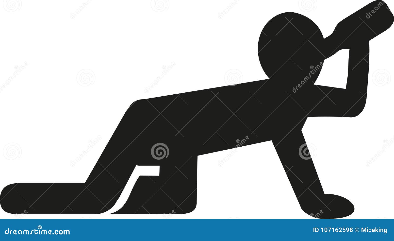 Drinking Man Pictogram Cartoon Vector | CartoonDealer.com #107179789