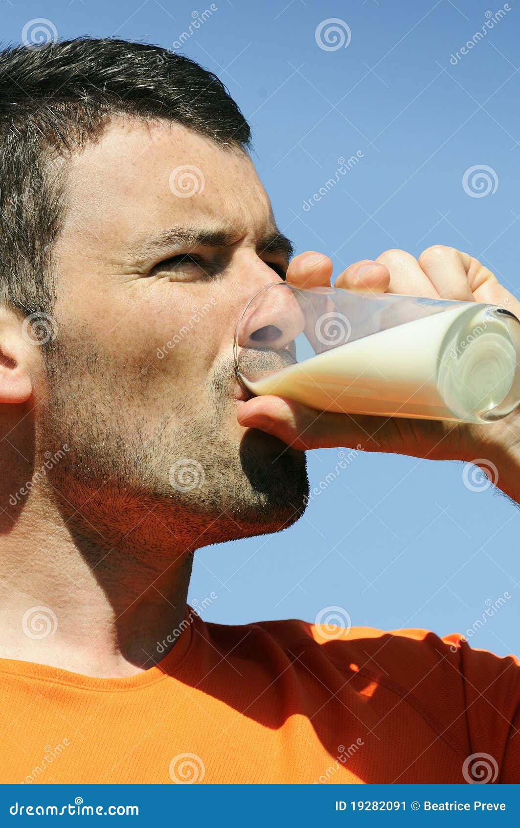 Drinking milk stock image. Image of food, caucasian, portrait - 19282091