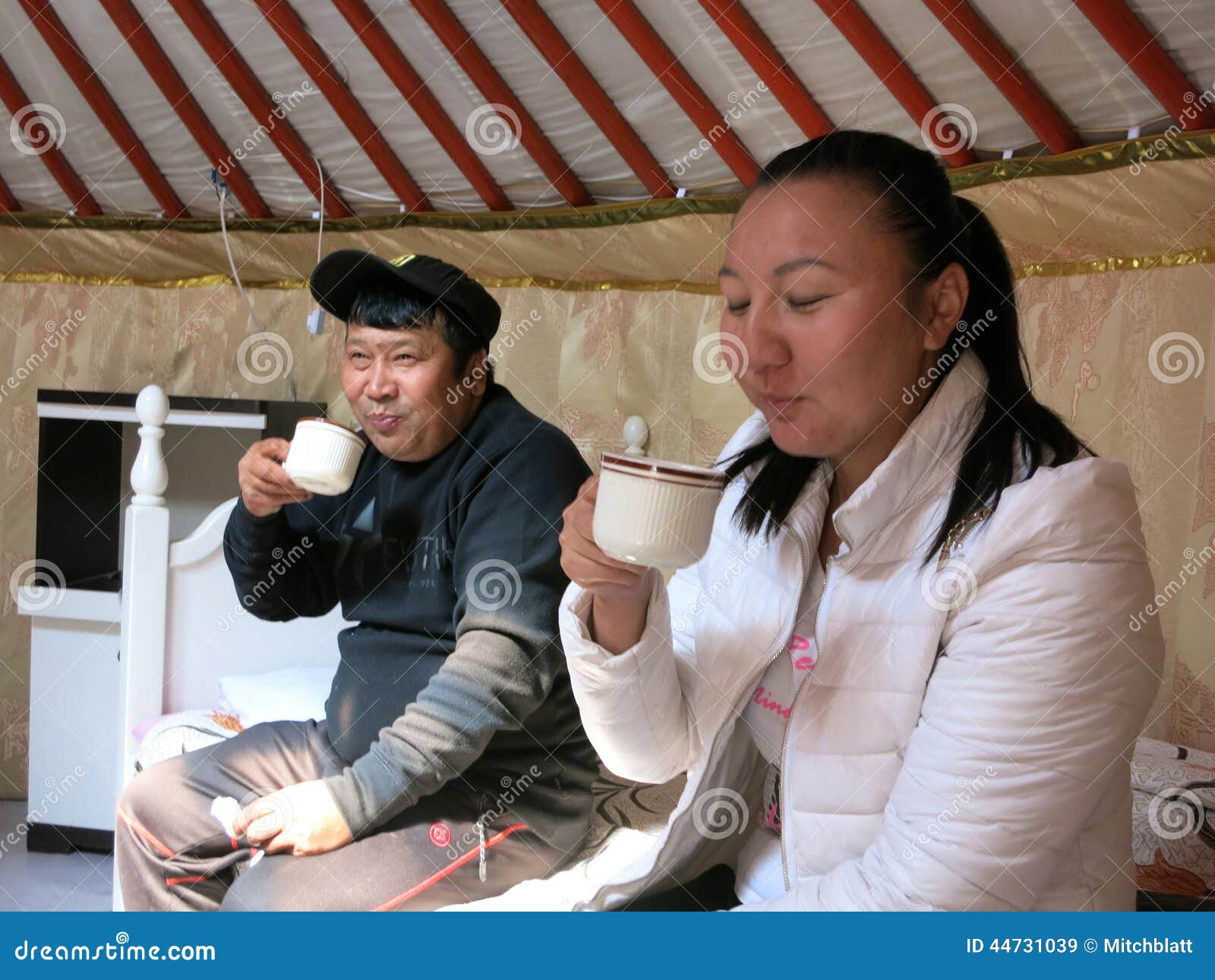 Drinking Milk Tea in Mongolia Editorial Stock Image - Image of ethnic ...