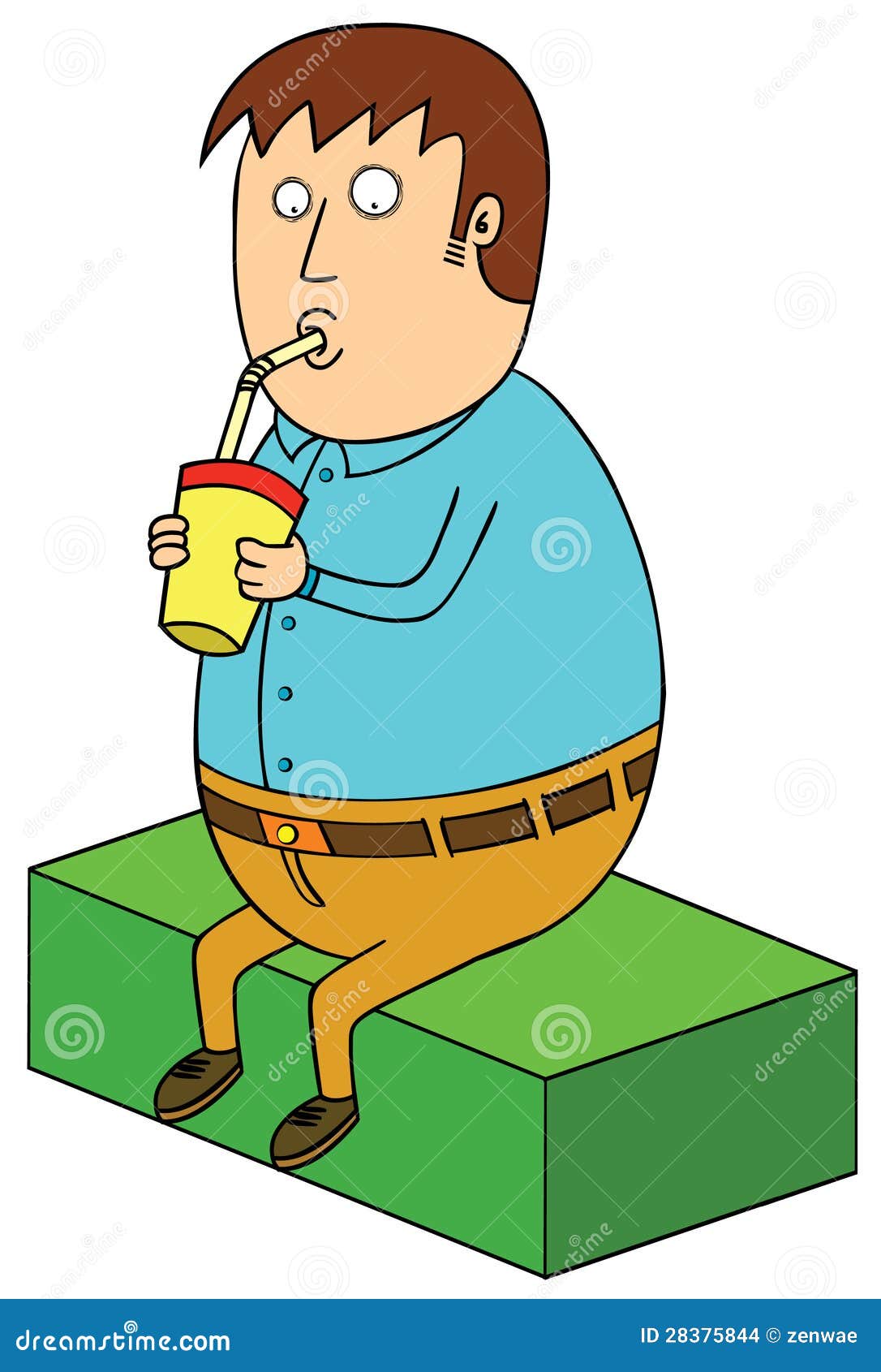 Drinking milkshake stock vector. Illustration of sitting - 28375844