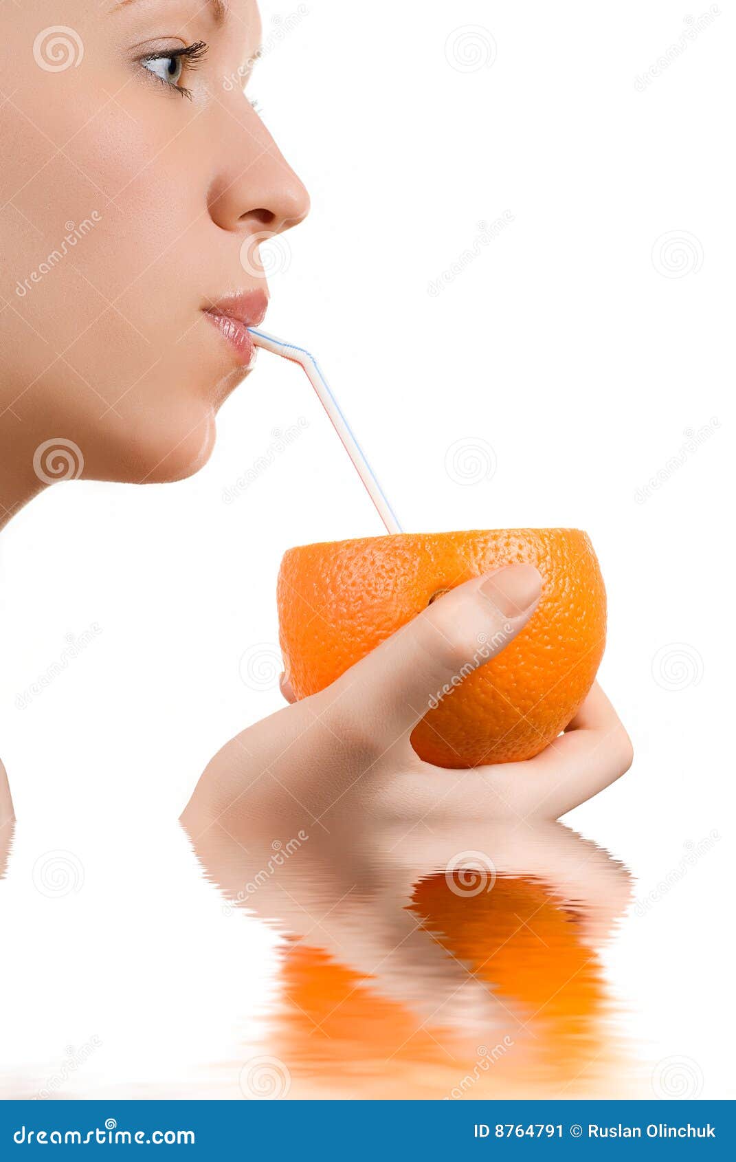 Drinking orange juice stock image. Image of close, juicy - 8764791