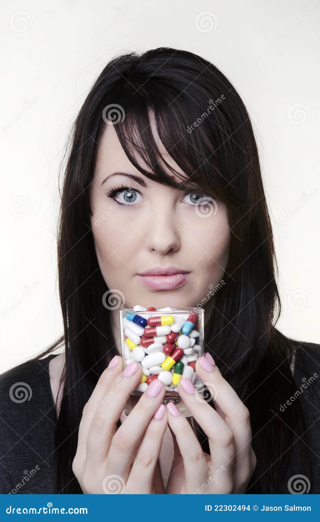Drinking pills stock photo. Image of hand, drink, taking - 22302494