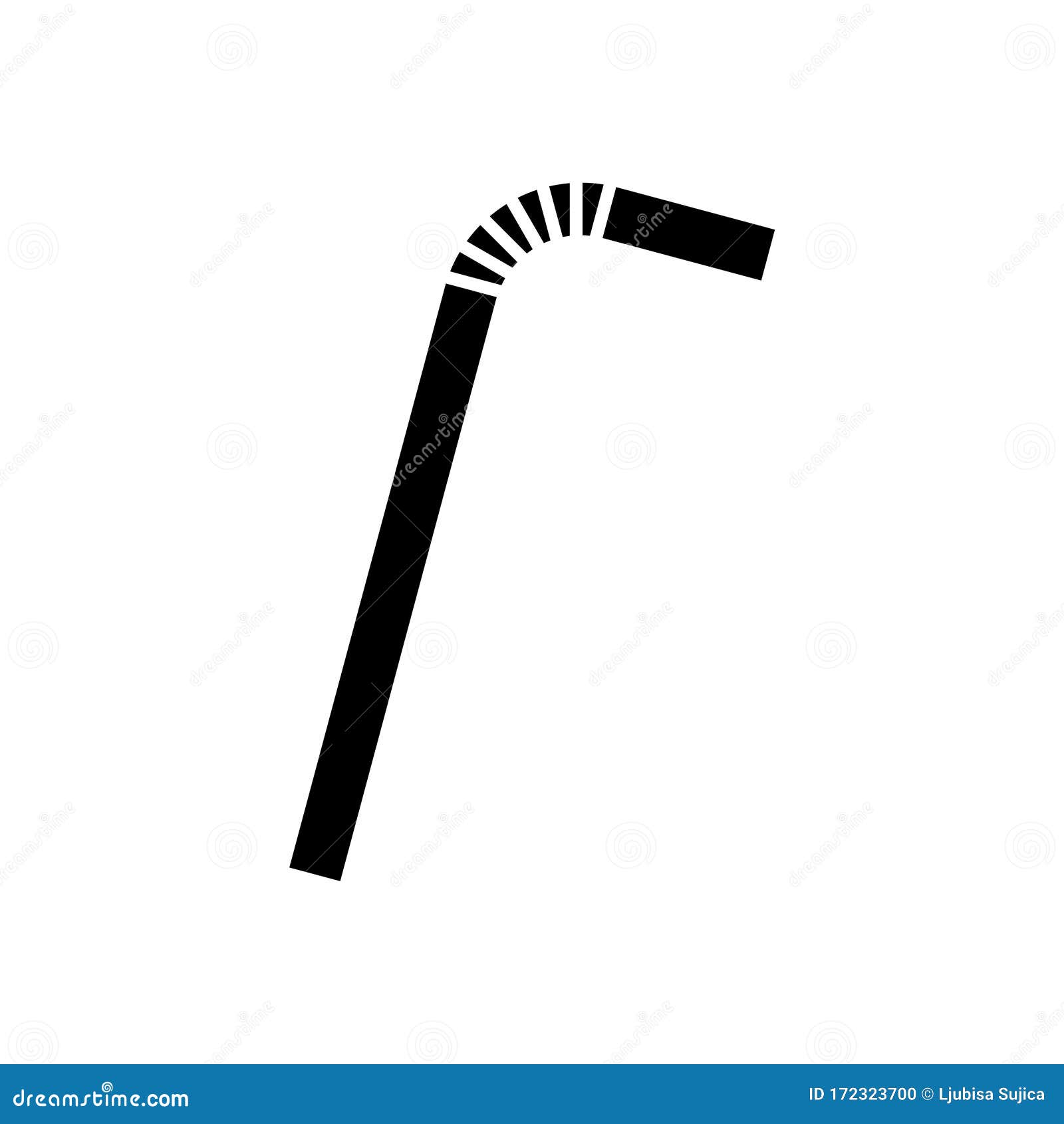 Plastic Straw Vector Icon. Stop Using Plastic Straw. Safe The Earth ...