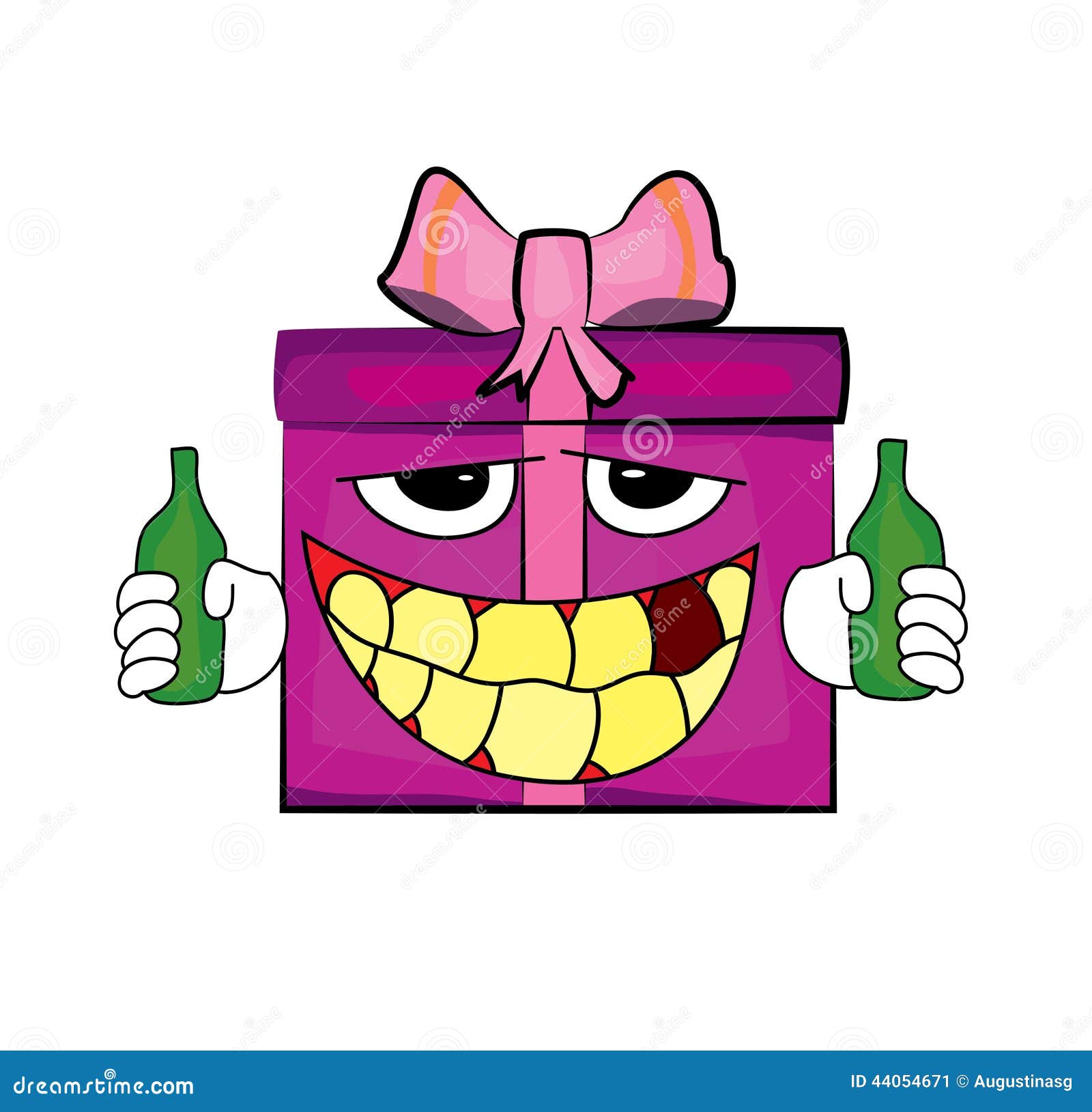 Drinking Present Box Cartoon Stock Illustration - Illustration of ...