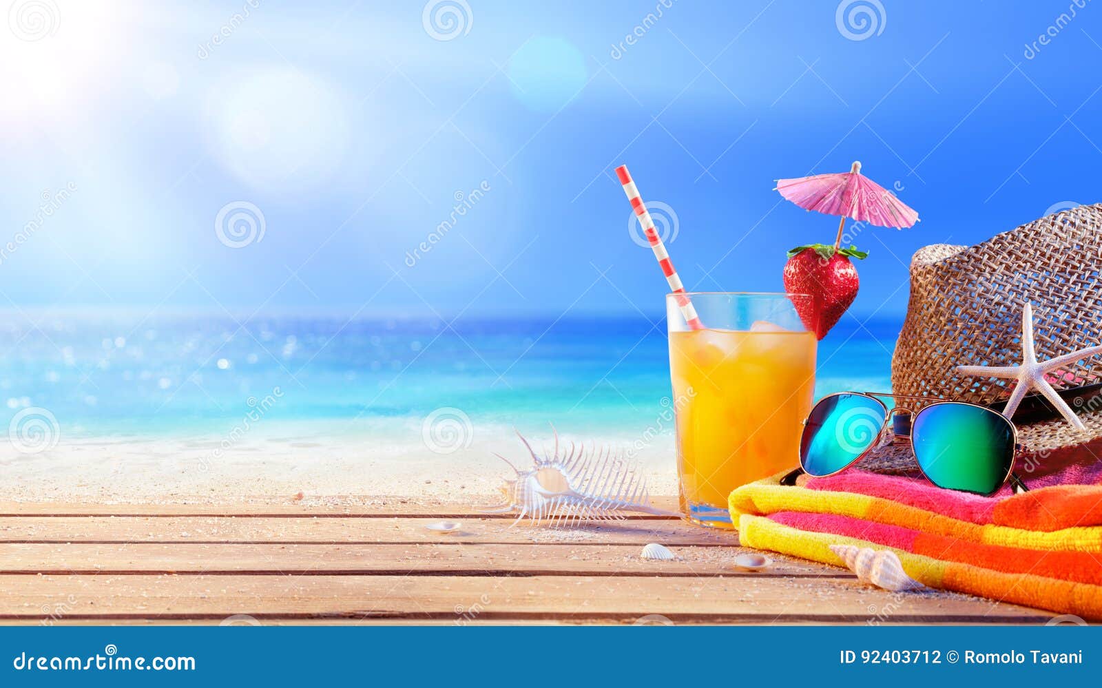 Drinking and Relax on the Beach Stock Photo - Image of towel, drink ...