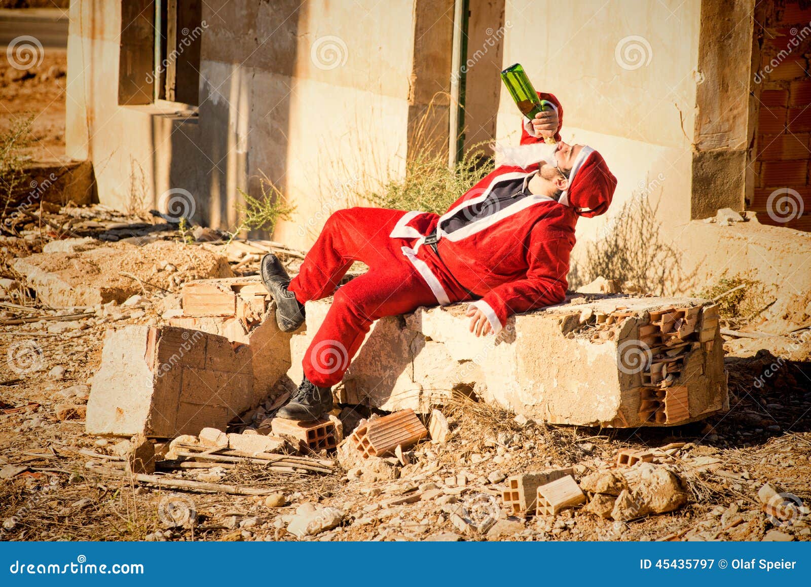 Drinking Santa stock image. Image of alcoholic, burnt - 45435797
