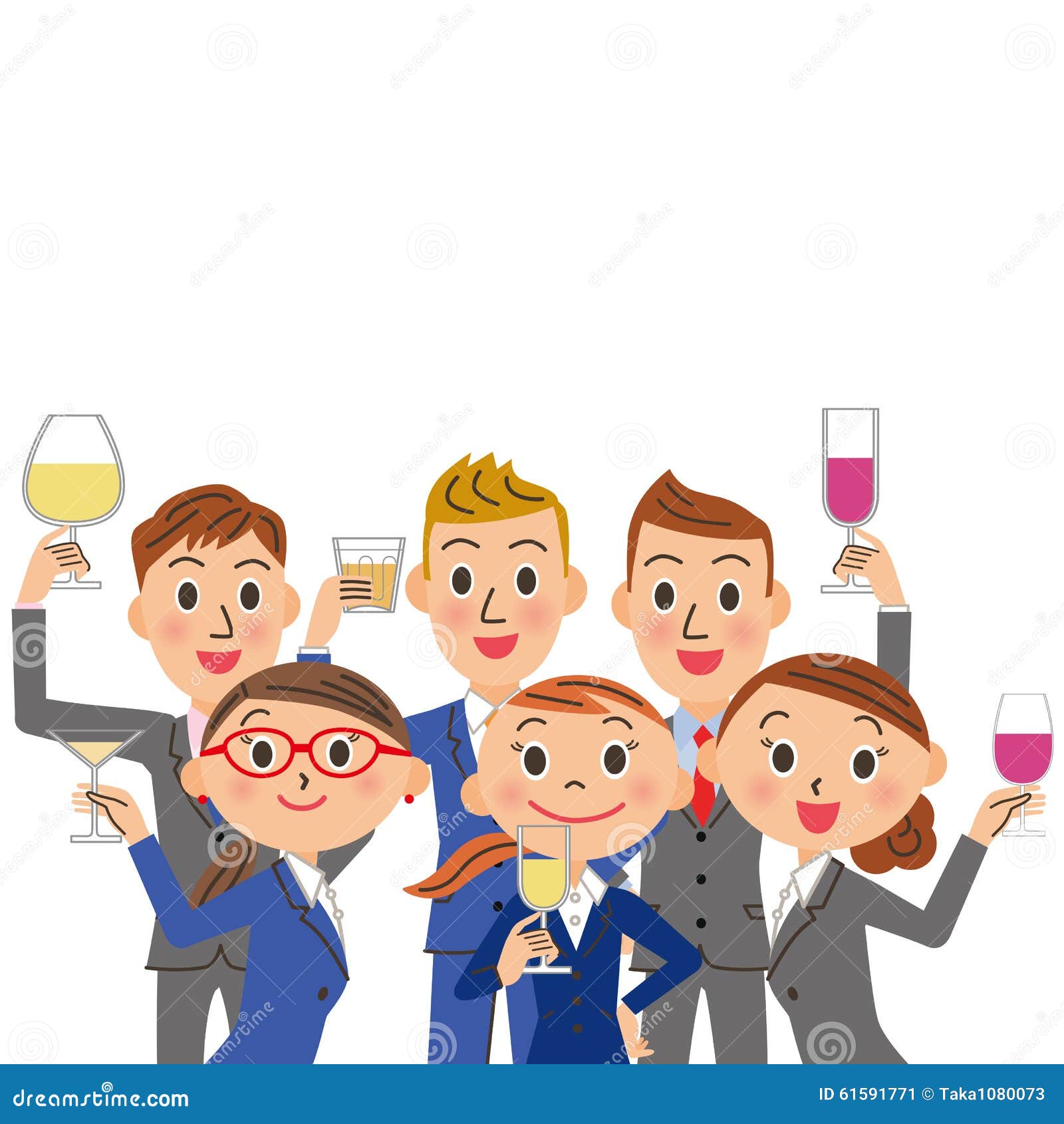 A Drinking Session and Office Worker Meeting Stock Vector ...