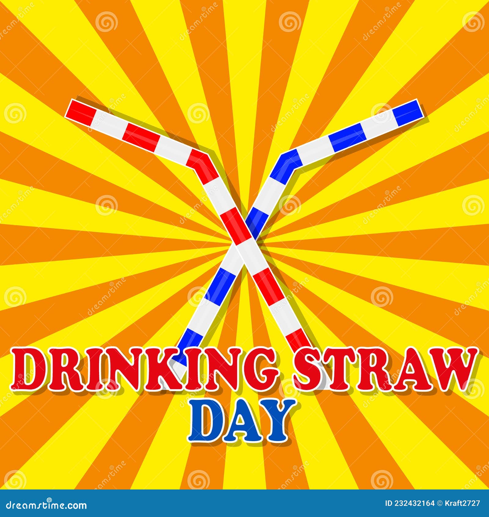 Drinking Straw Day banner stock vector. Illustration of beverage ...