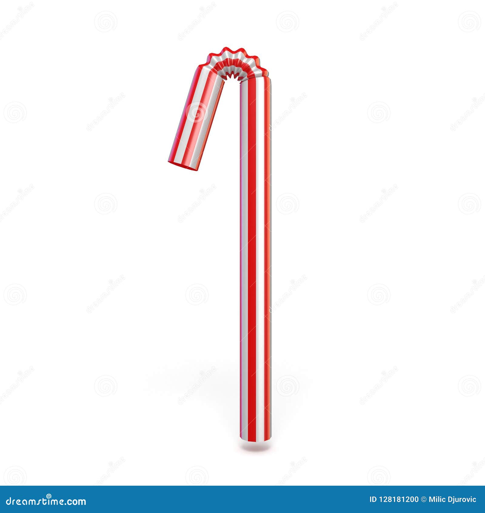 Drinking Straw Number 1 ONE 3D Stock Illustration - Illustration of ...