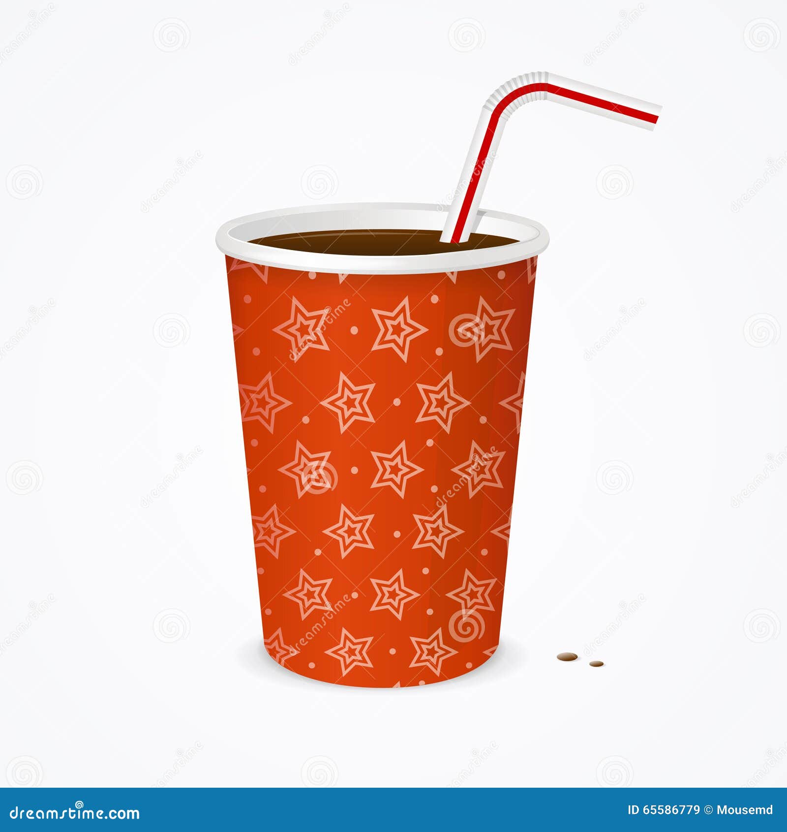 Drinking Straw and Red Cup. Vector Stock Vector - Illustration of ...