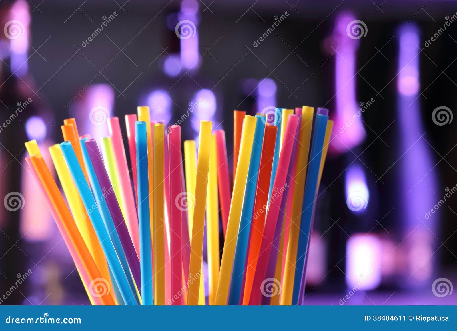 Drinking straws on a bar stock image. Image of alcoholic - 38404611