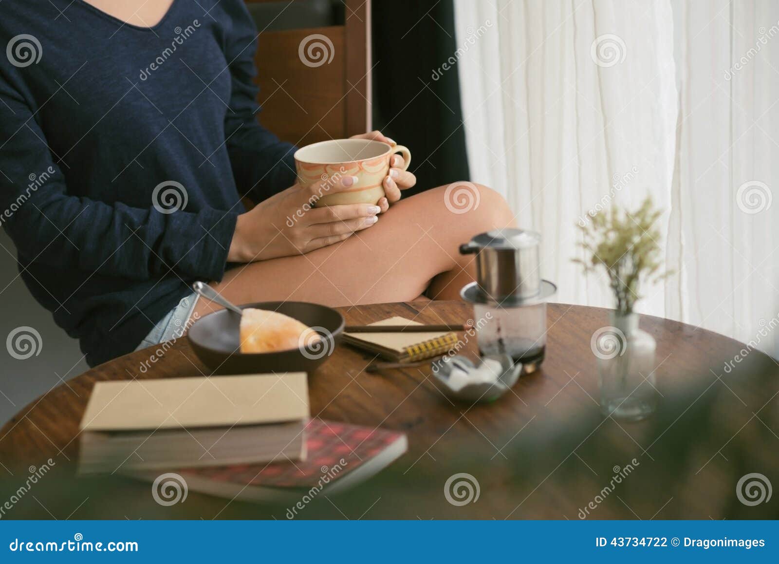 Drinking tea stock photo. Image of indoors, peaceful - 43734722