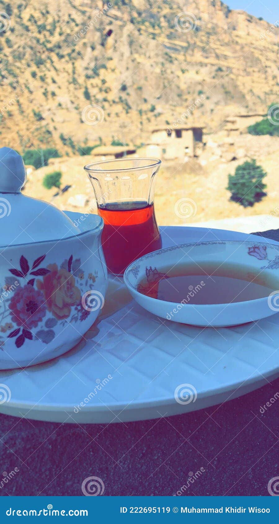 Drinking Tea in the Evening Stock Image - Image of drinking, meal ...