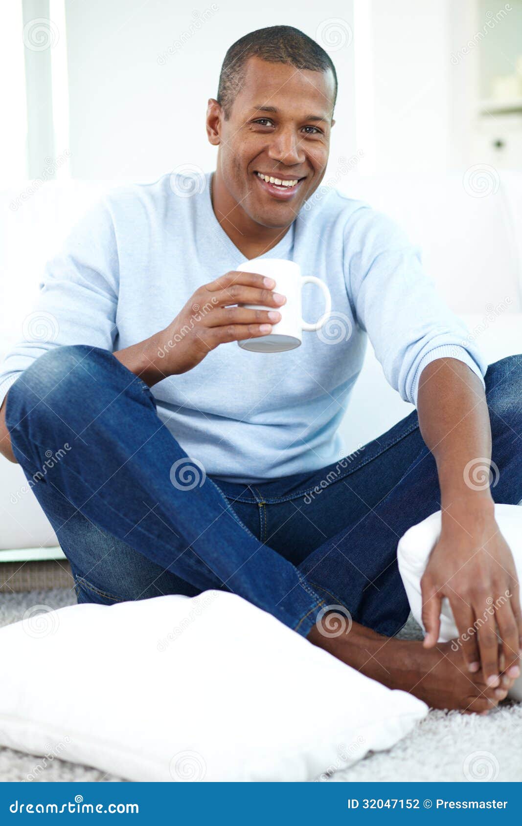 Drinking tea stock photo. Image of casual, masculine - 32047152