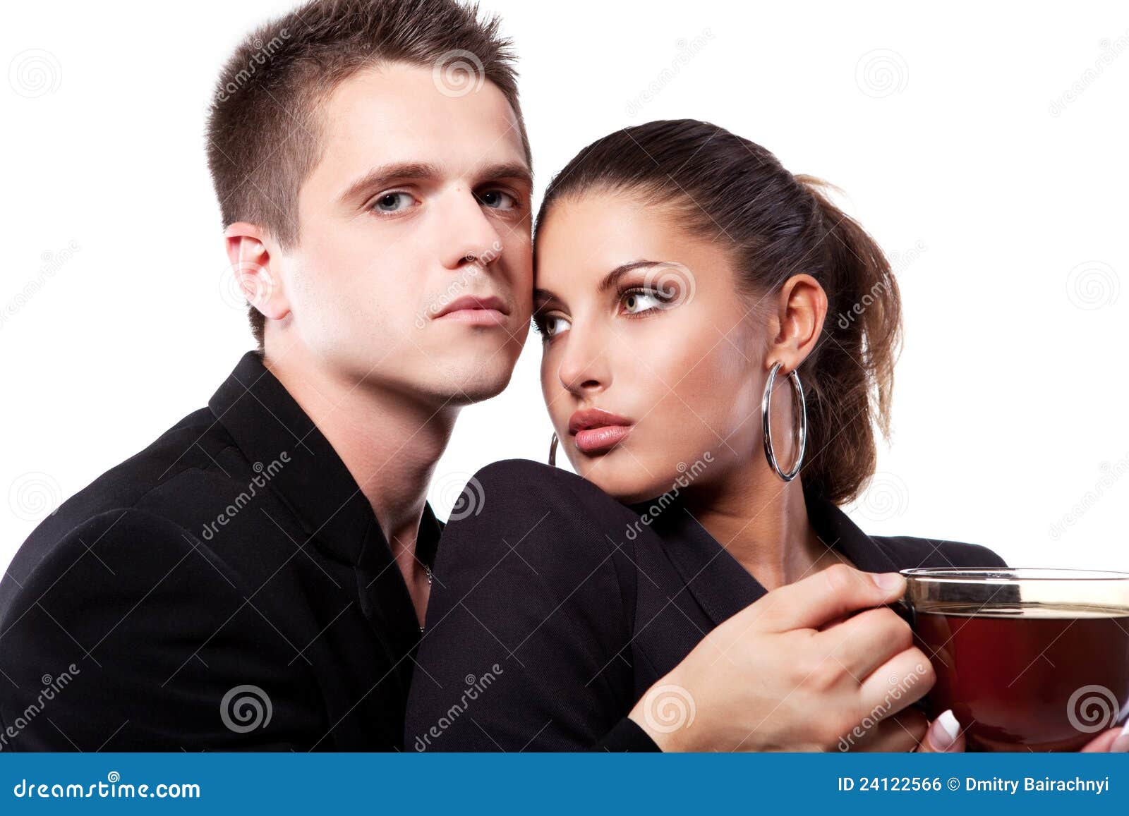 Drinking tea man and woman stock photo. Image of love - 24122566