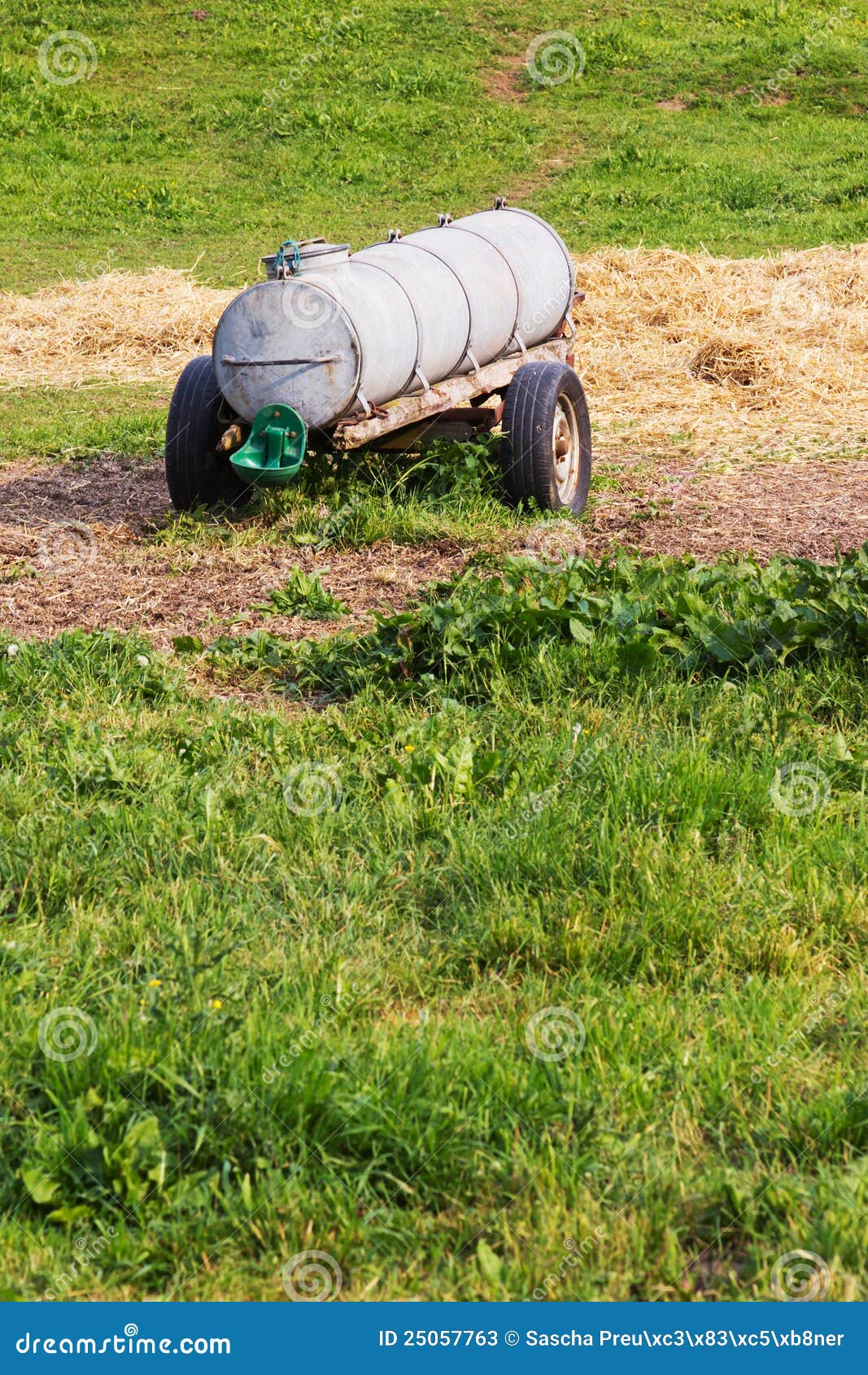 Drinking trough on a field stock image. Image of agriculture - 25057763