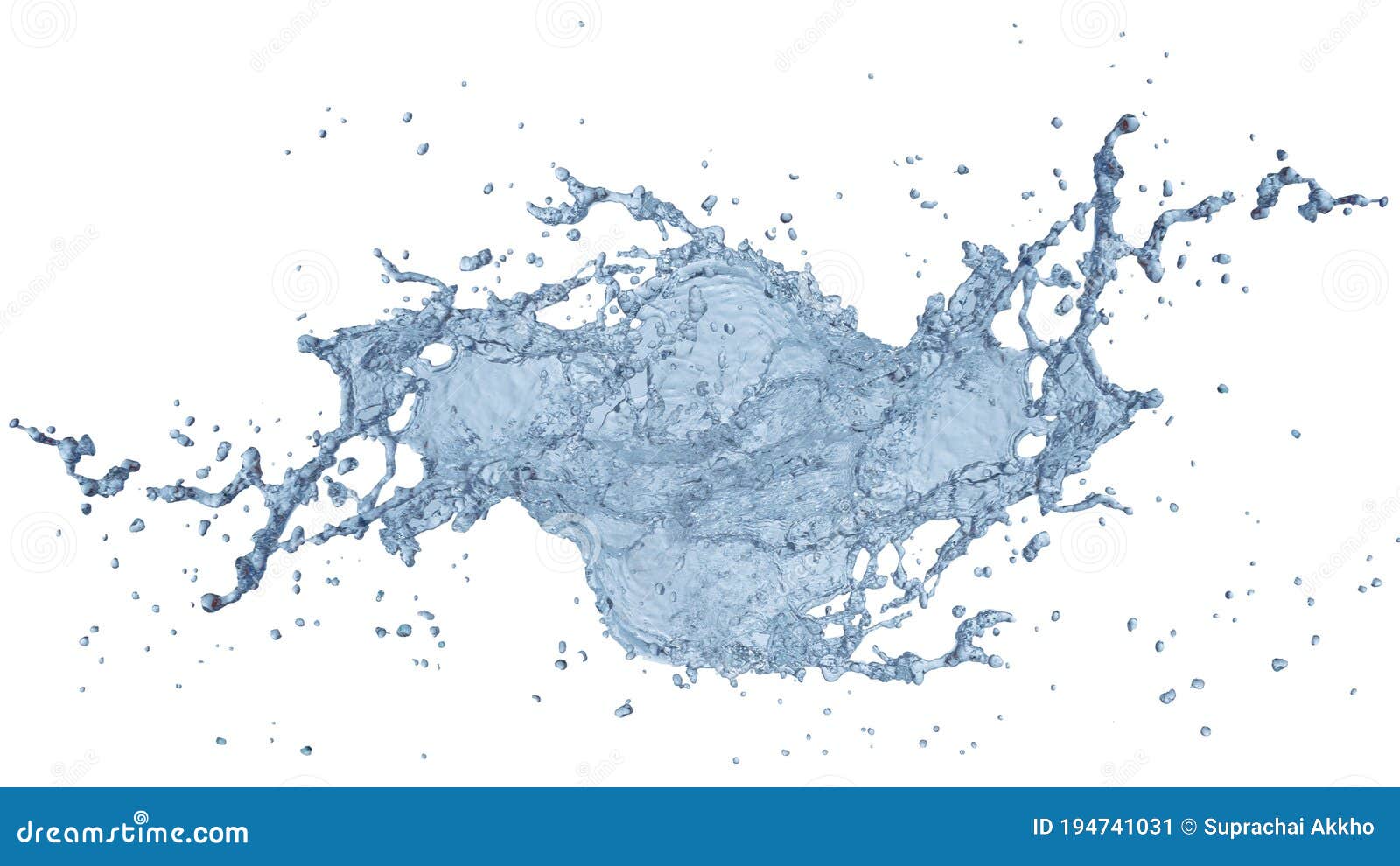 Water Splash Isolated on White Background Stock Image - Image of ...