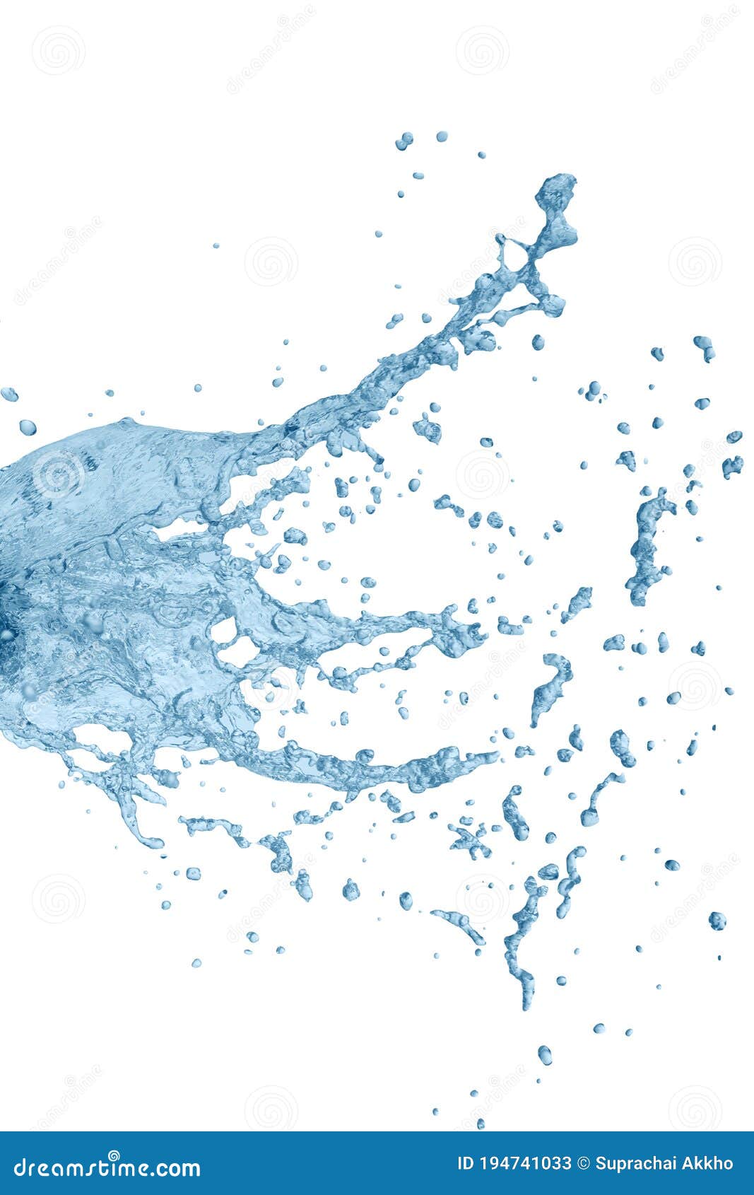 Water Splash Isolated on White Background Stock Image - Image of clear ...