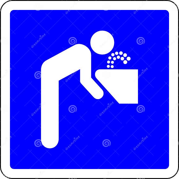 Drinking Water Available Sign Stock Illustration - Illustration of icon ...