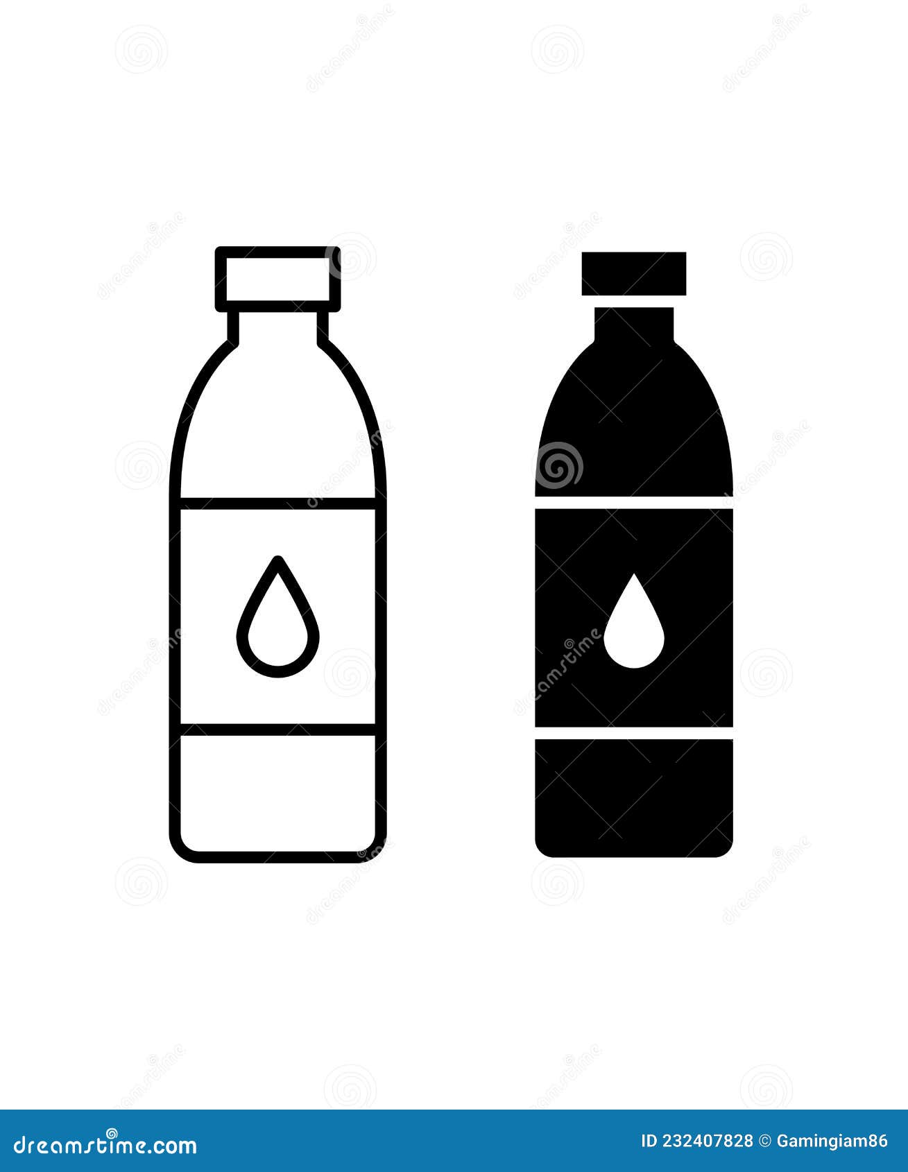 Drinking Water Bottle Icon for Apps and Websites Stock Vector ...