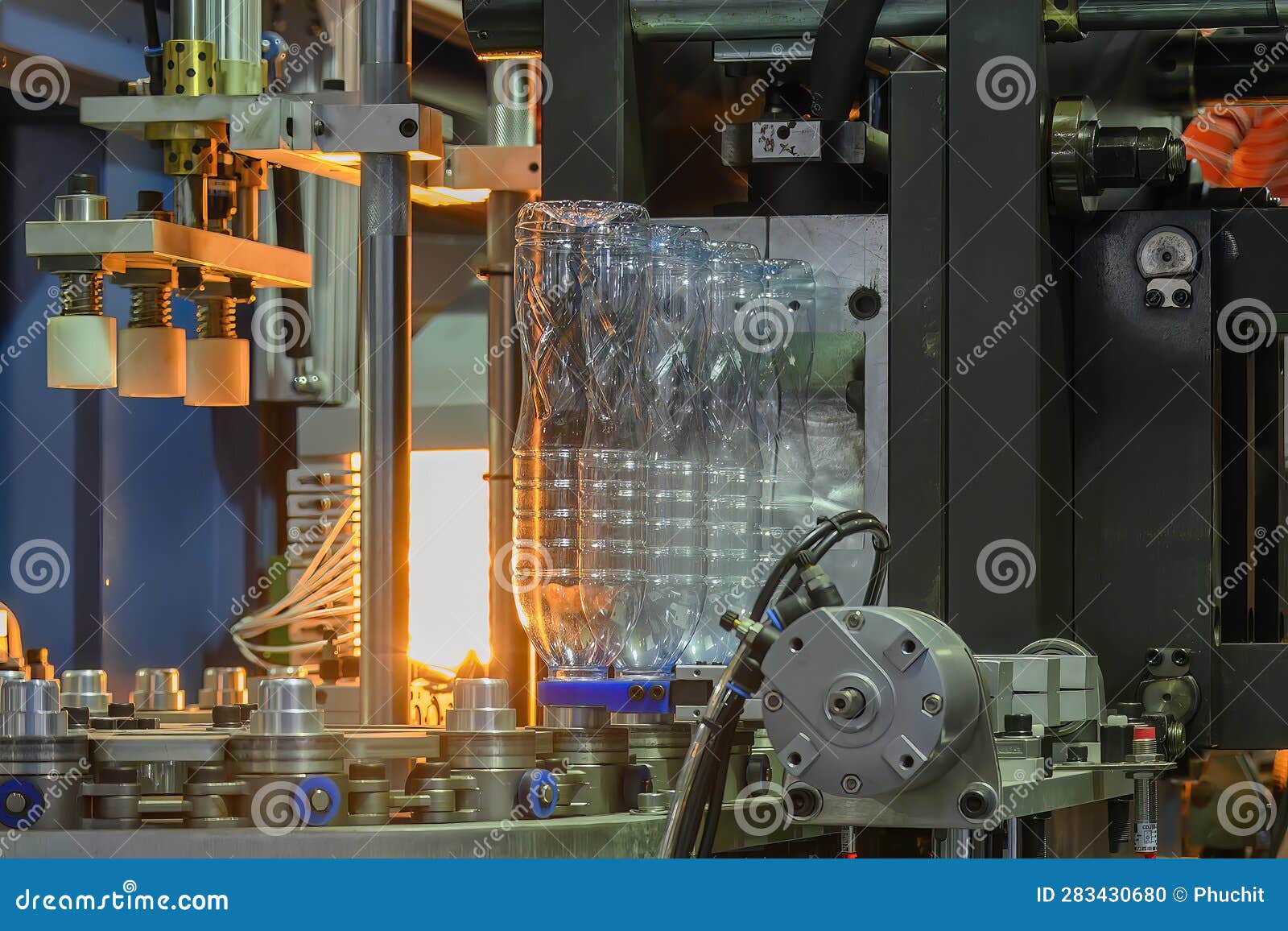 The Drinking Water Bottle Manufacturing Process by Blow Mold Machine ...