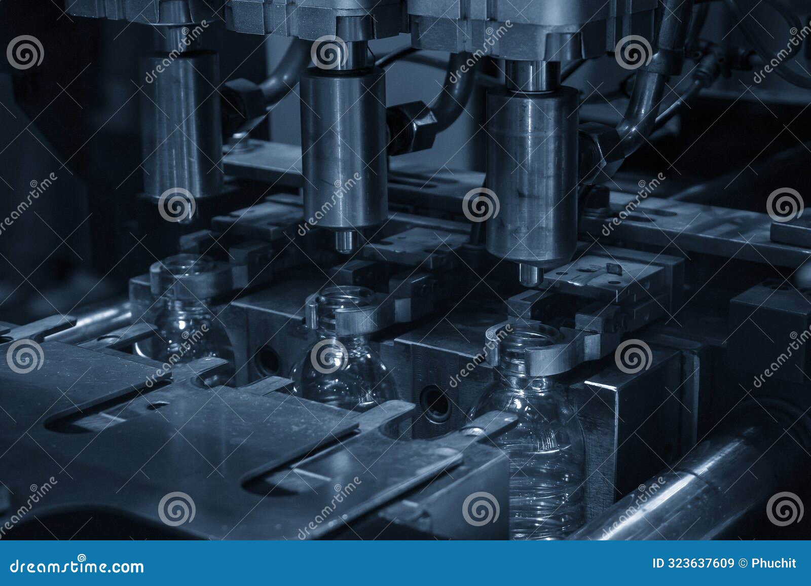 The Drinking Water Bottle Manufacturing Process by Blow Mold Machine in ...