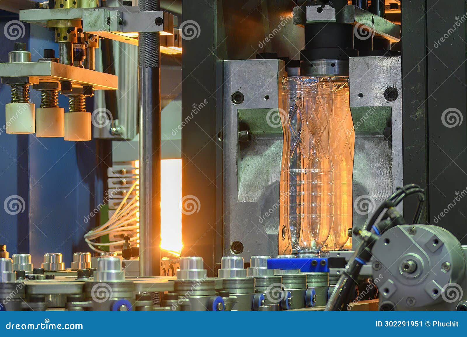 The Drinking Water Bottle Manufacturing Process by Blow Mold Machine ...