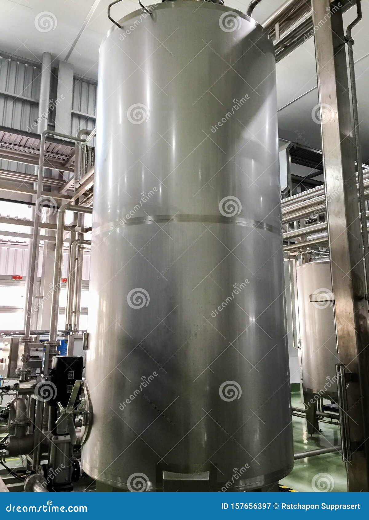 Drinking Water Break Tank for Production Stock Image - Image of brewing ...
