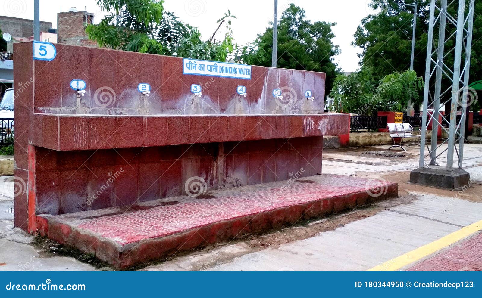 Drinking Water Faucet at Railway Station Stock Photo - Image of pyau ...
