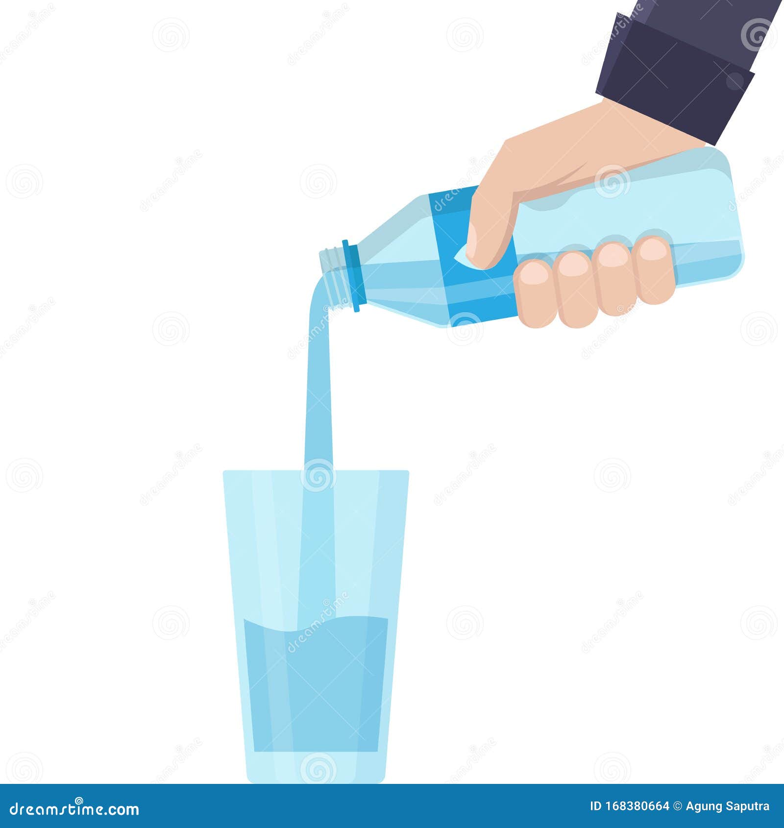 Drinking Water Illustration Flat Design Stock Vector - Illustration of ...