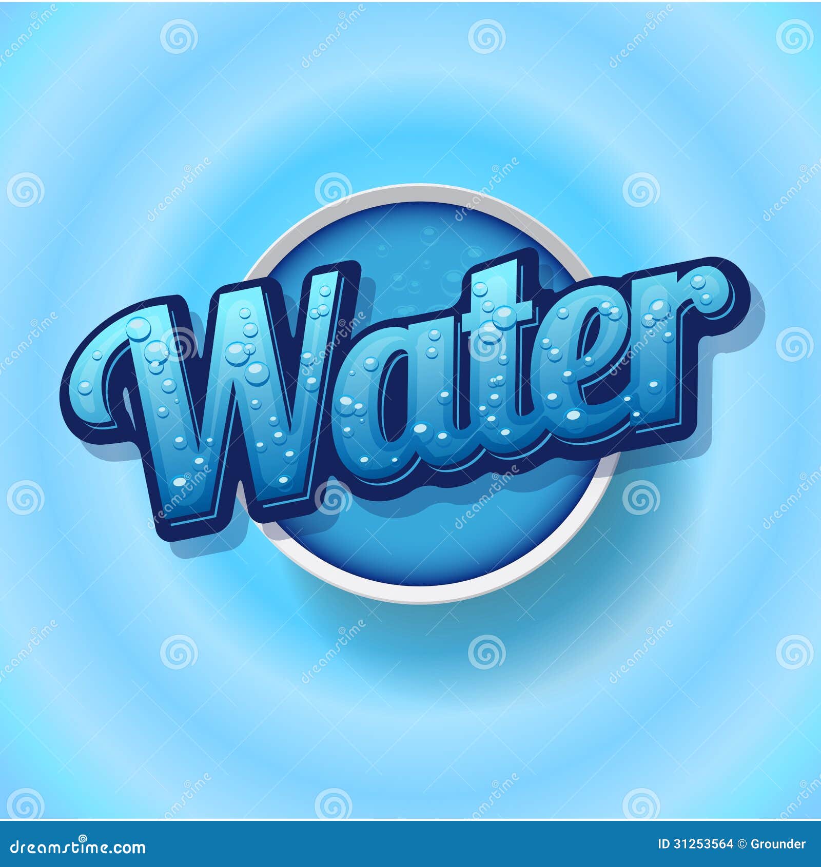 Drinking and Water Label stock vector. Illustration of ecological ...