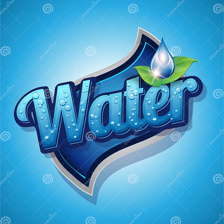 Drinking and Water Label stock vector. Illustration of liquid - 31278039