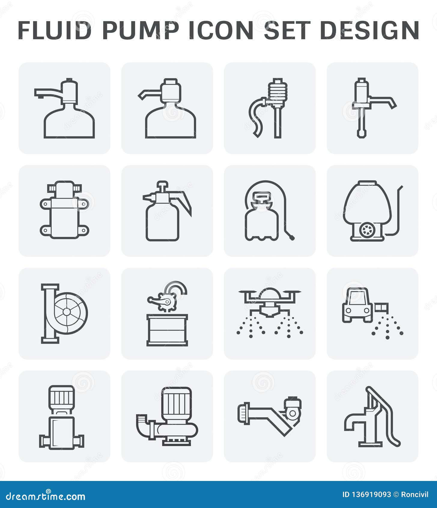 Fluid pump icon stock vector. Illustration of distribution - 136919093
