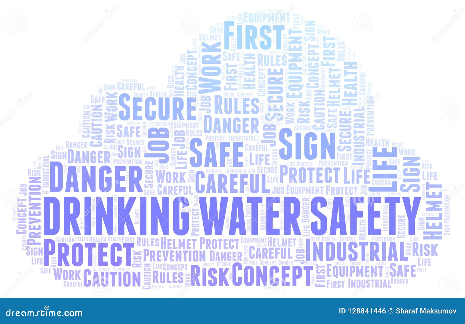 Drinking Water Safety Word Cloud. Stock Illustration - Illustration of ...