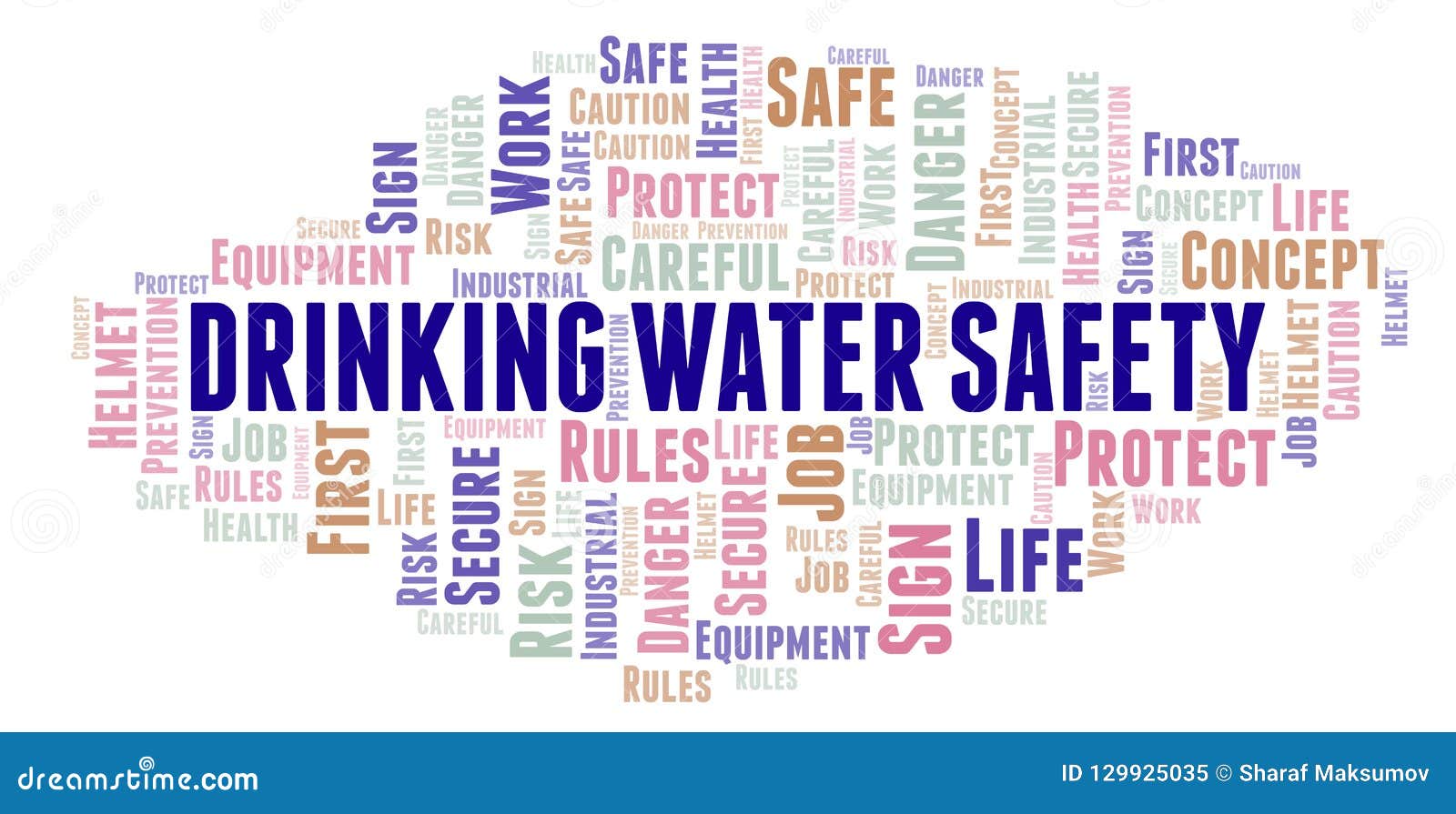 Drinking Water Safety Word Cloud. Stock Illustration - Illustration of ...
