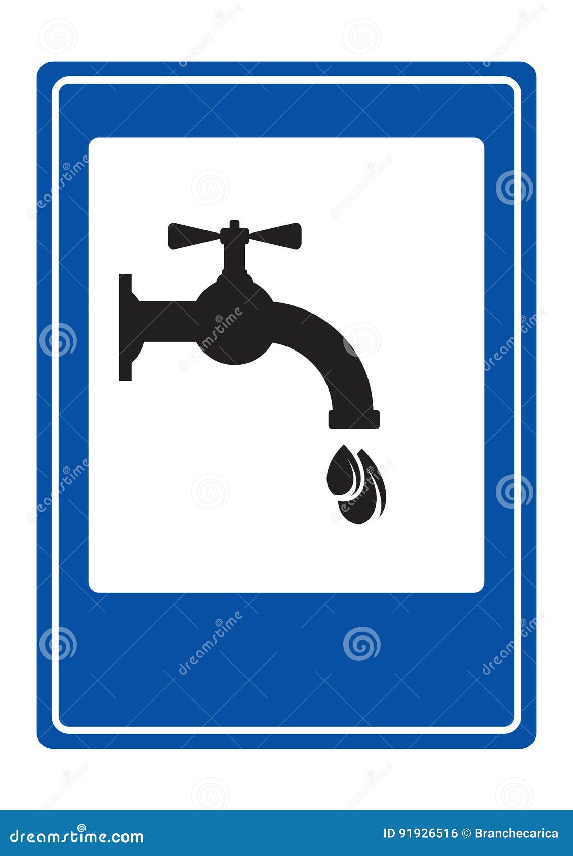 Drinking water sign stock vector. Illustration of pipe - 91926516