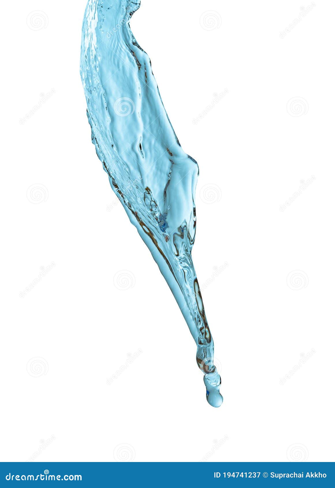 Drinking Water Splash Isolated on White Stock Image - Image of flow ...