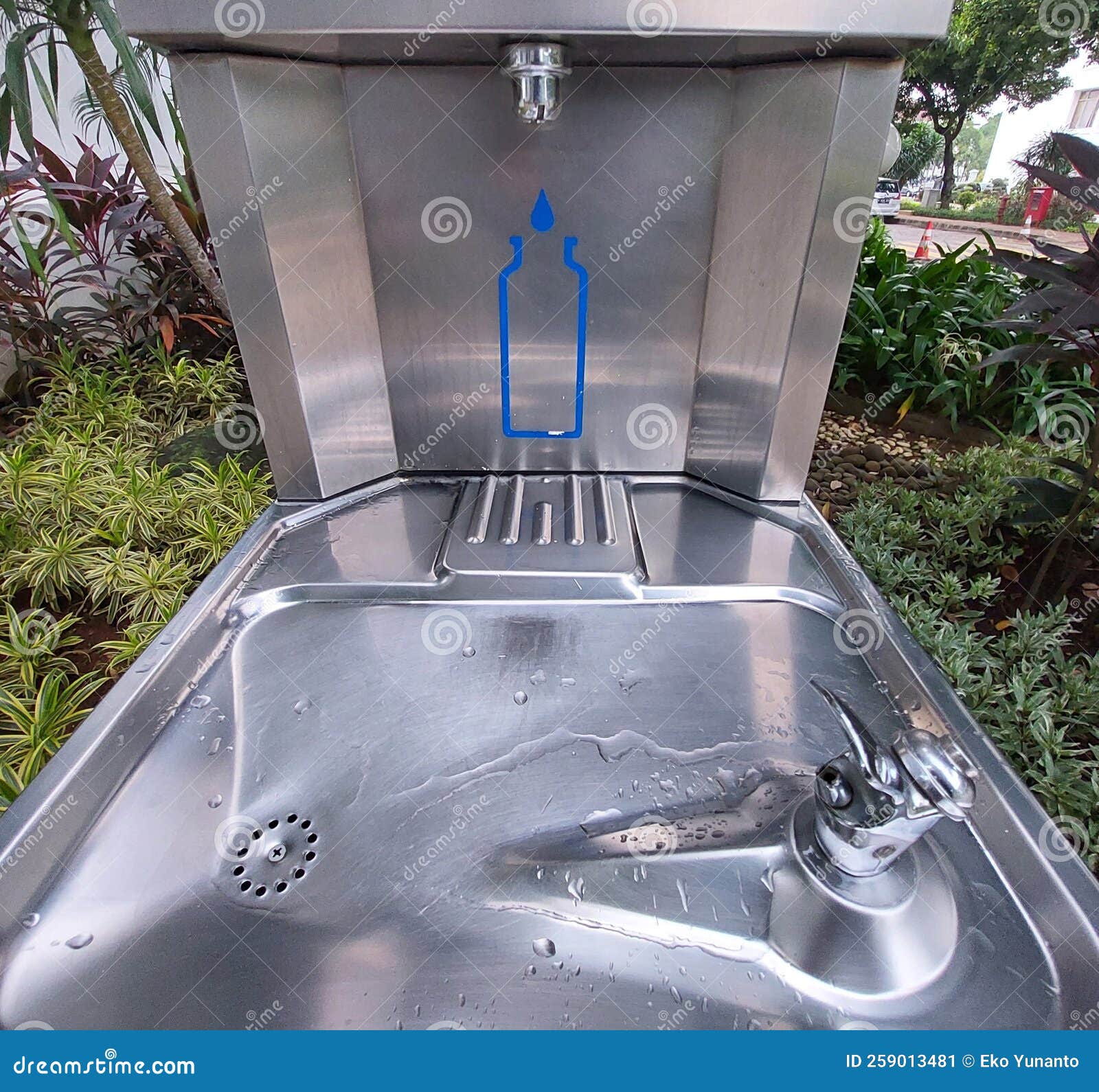 Drinking Water Supply System Installed in the Park Stock Image - Image ...