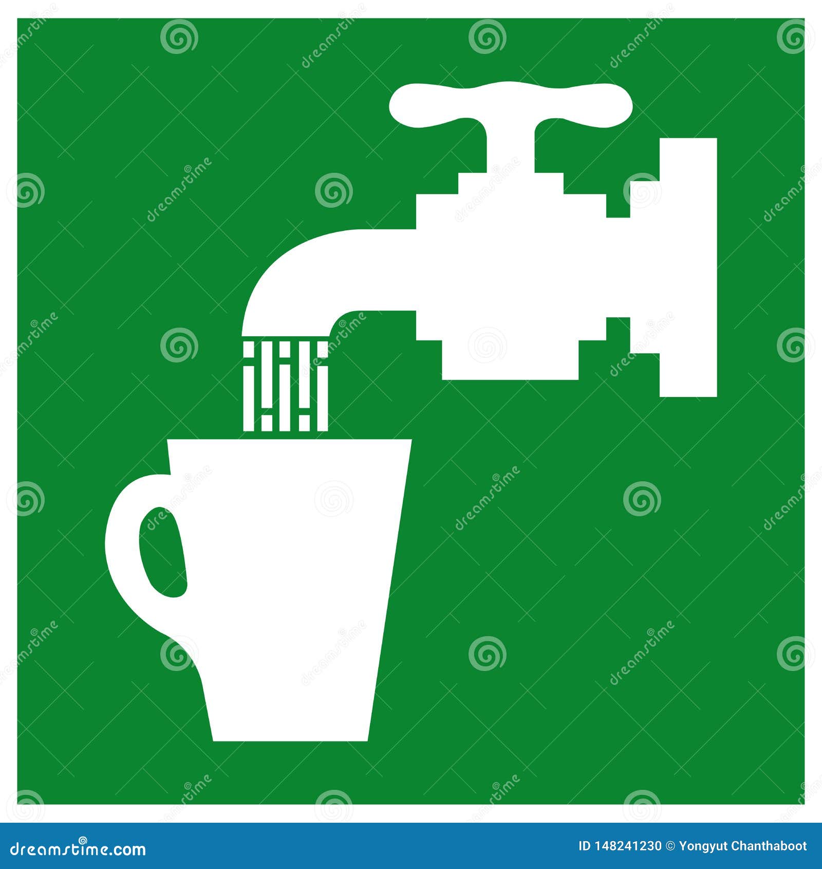 Drinking Water Symbol Sign ,Vector Illustration, Isolate on White ...
