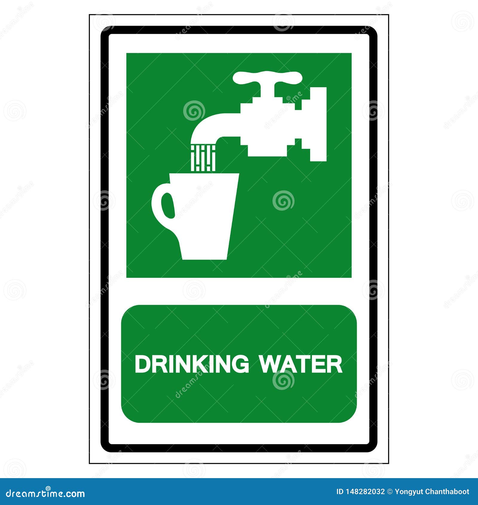 Drinking Water Symbol Sign ,Vector Illustration, Isolate on White ...