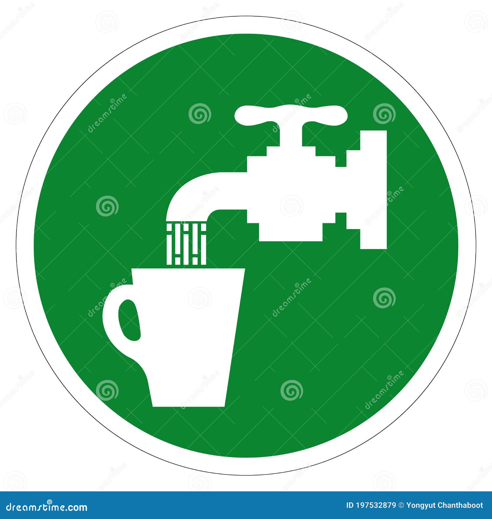 Drinking Water Symbol Sign ,Vector Illustration, Isolate on White ...