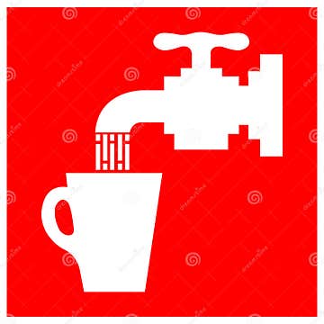 Drinking Water Symbol Sign ,Vector Illustration, Isolate on White ...