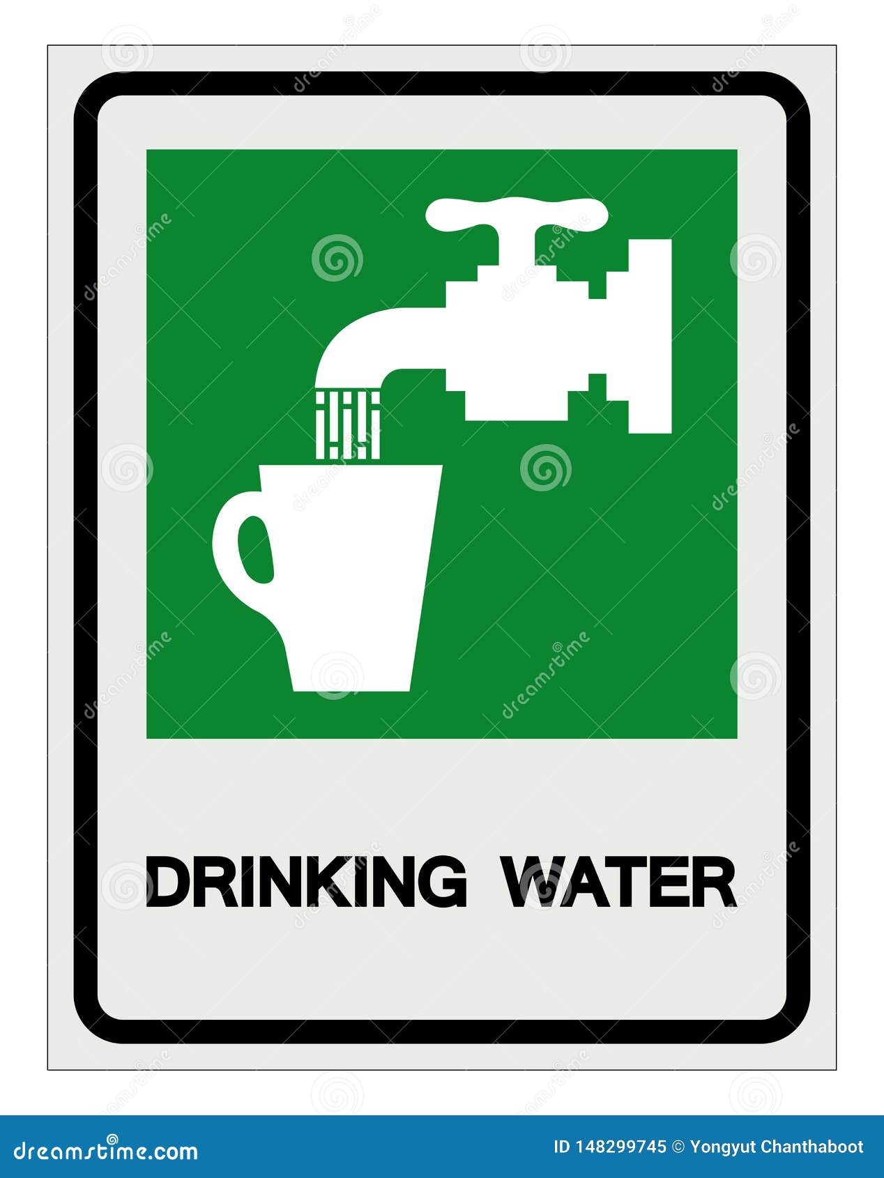Drinking Water Symbol Sign ,Vector Illustration, Isolate on White ...