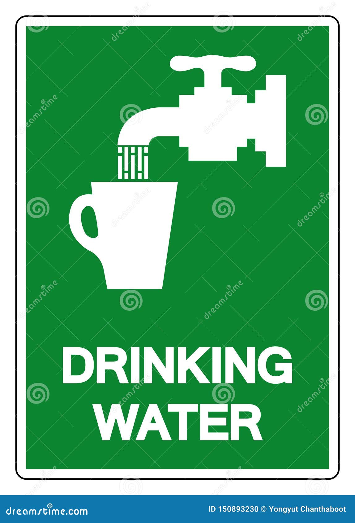 Drinking Water Symbol Sign ,Vector Illustration, Isolate on White ...