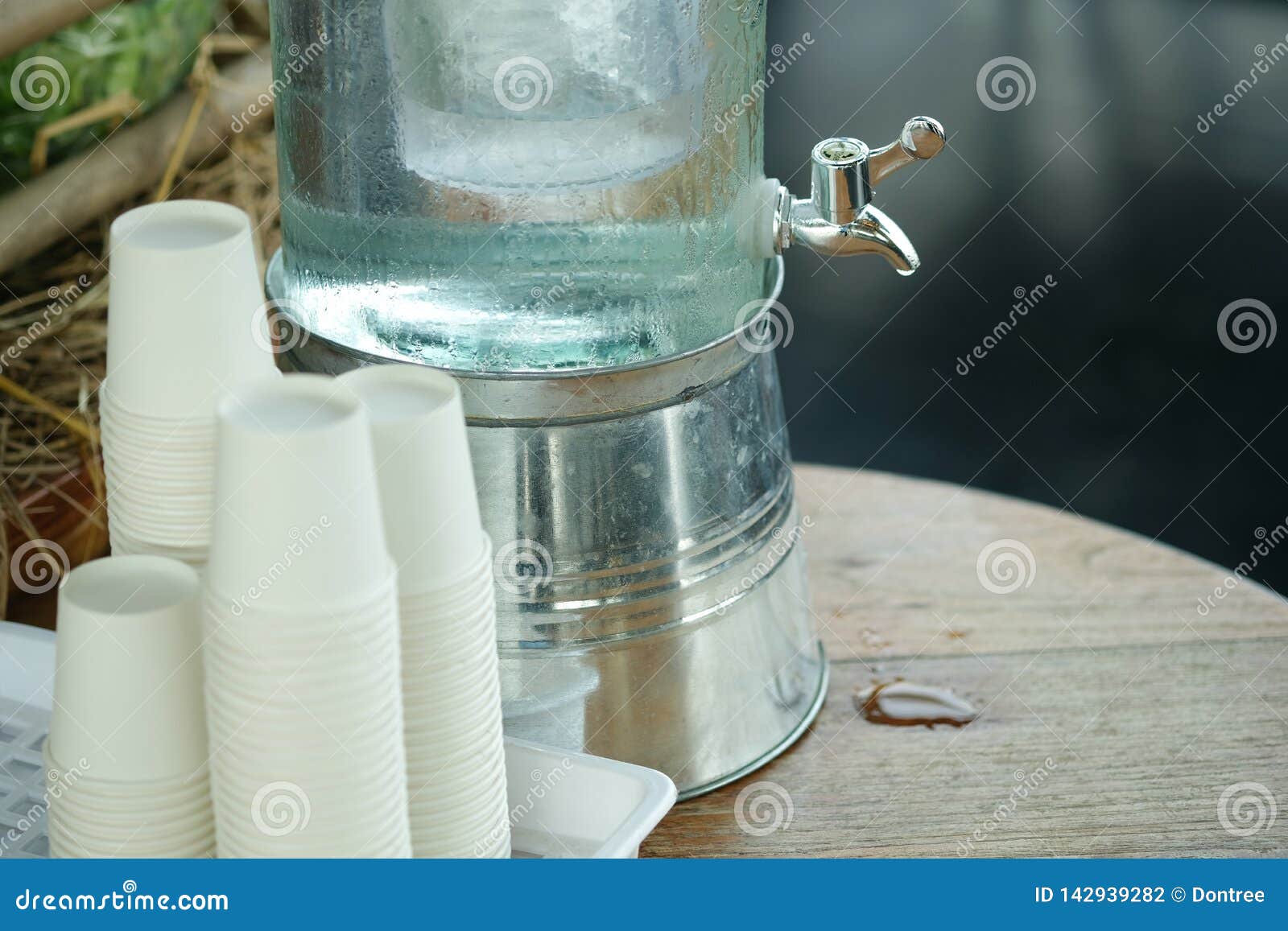 Drinking Water Tank and Paper Cup Stock Photo - Image of object ...