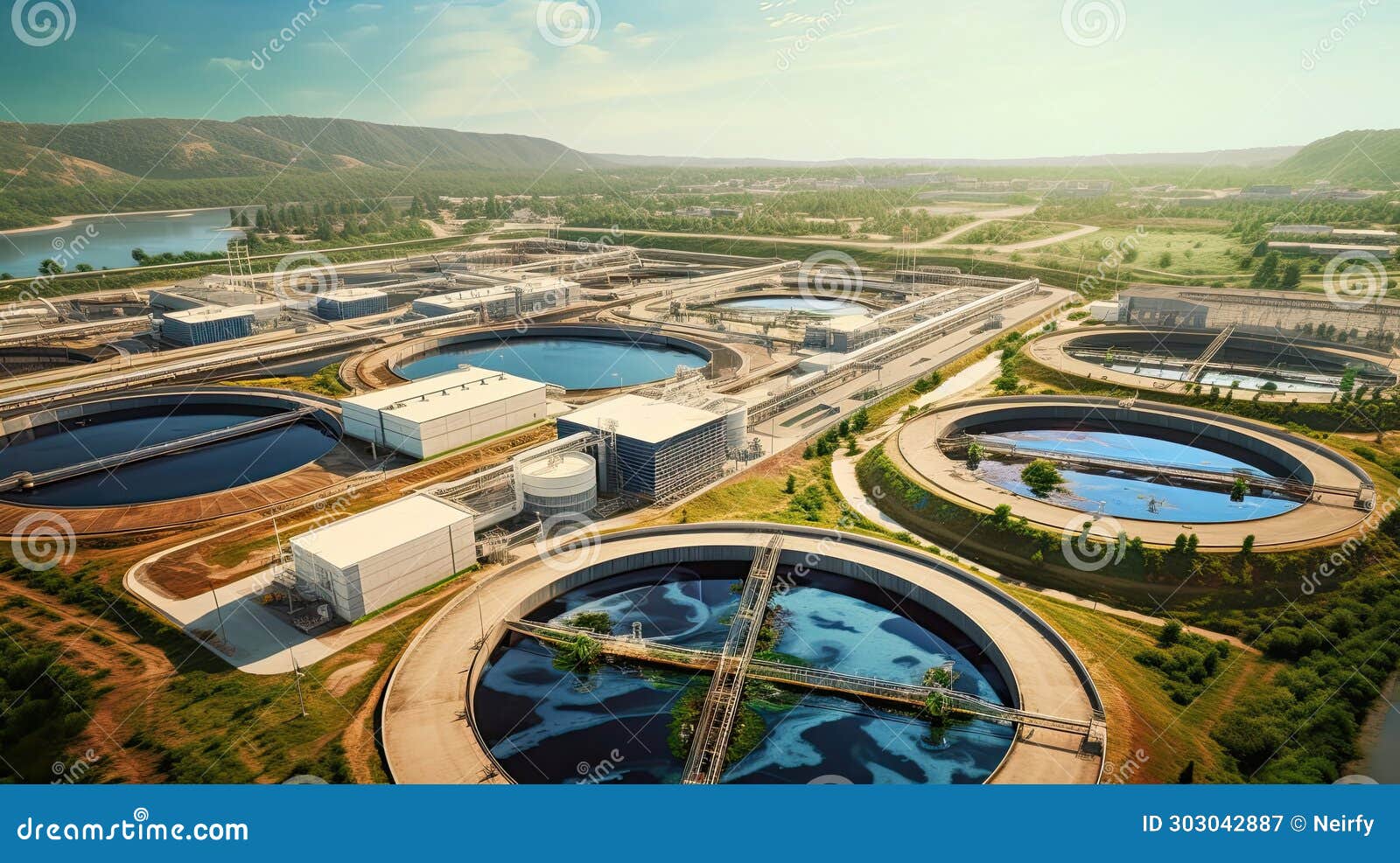Drinking Water Treatment Facility Stock Image - Image of steel ...
